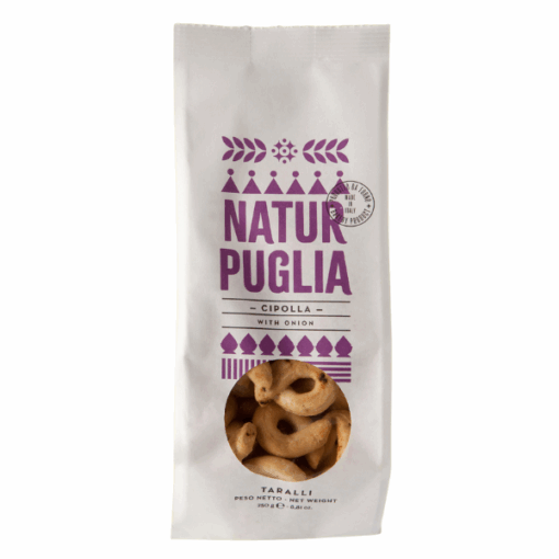 Taralli Onion Flavour 250g Natur Puglia - Mediterranean Foods Wholesale